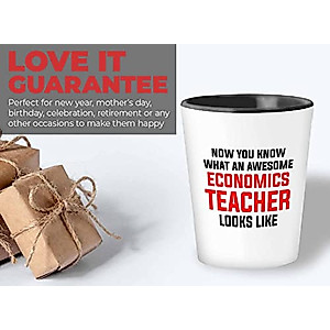 Subject Teacher Shot Glass 1.5oz - economics teacher looks - Economics Teacher Financial Analyst Finance Statistician