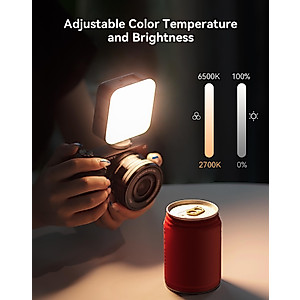 SmallRig P96 LED Video Light, Portable Camera Lights, 96 LED Beads for Photography Video Lighting, Rechargeable 2200mAh CRI 95+ 2700-6500K w 3 Cold Shoe 3286B