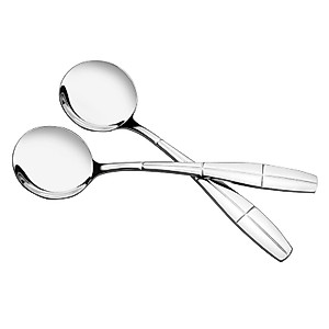 Begale 16-Piece Round Soup Spoon, Stainless Steel Bouillon Spoons