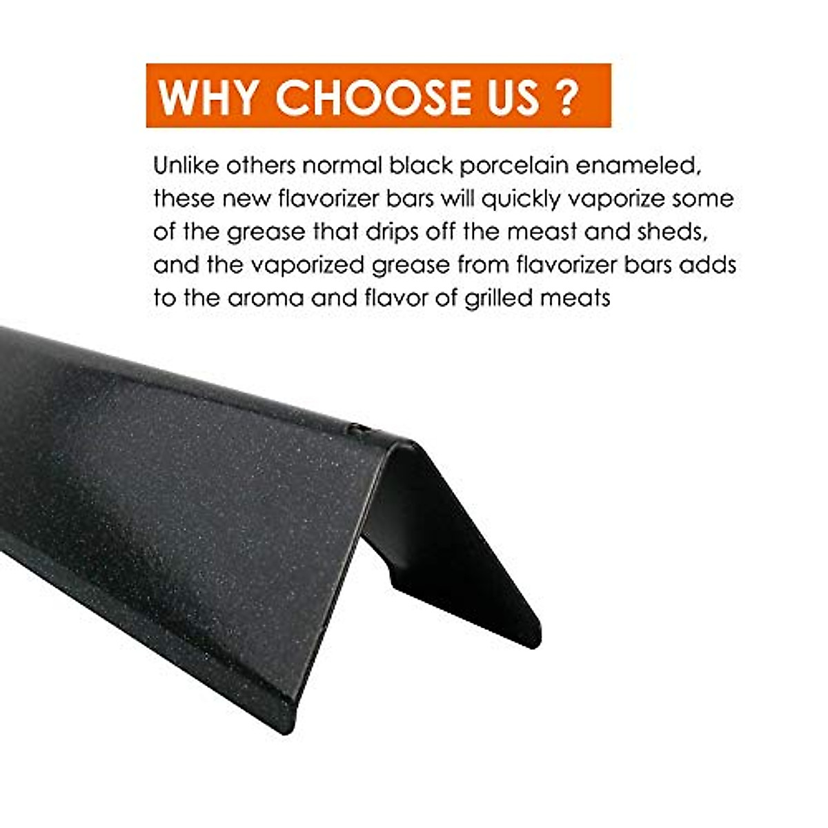 Uniflasy 17 inch Grill Parts for Weber Genesis II E-310, II S-310, II E-330, II E-335, II S-335, II LX S/E-340 Series Flavorizer Bars for Weber Genesis II/LX 300 Series Replacement Parts, 66032/66795