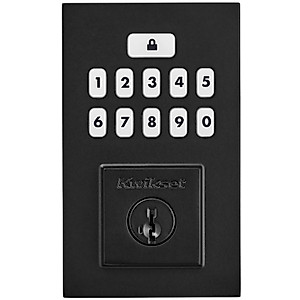 Kwikset 9260CNT-26S Contemporary SmartCode Keypad Electronic Deadbolt SmartKey Bright Chrome Finish