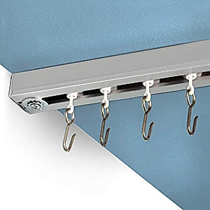 Room/Dividers/Now Ceiling Curtain Track Set - Comes with Track, Roller Hooks, Installation Hardware, Saw, and End Cap and Curtain Rail Ceiling Gliders Set - Plastic Body and Wheels with Steel Hook