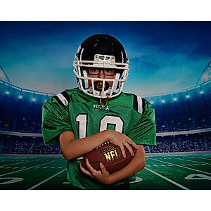 Football Field Backdrop American Football Field AuditoriumLight Rugby Sports Soccer Themed Party Baby Photography Background (7X5FT)