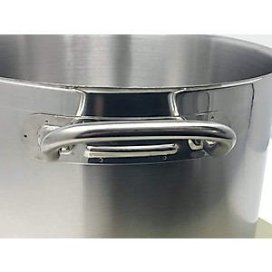 Update International 16 Qt Stainless Steel Stock Pot w/Cover, silver, SPS-16