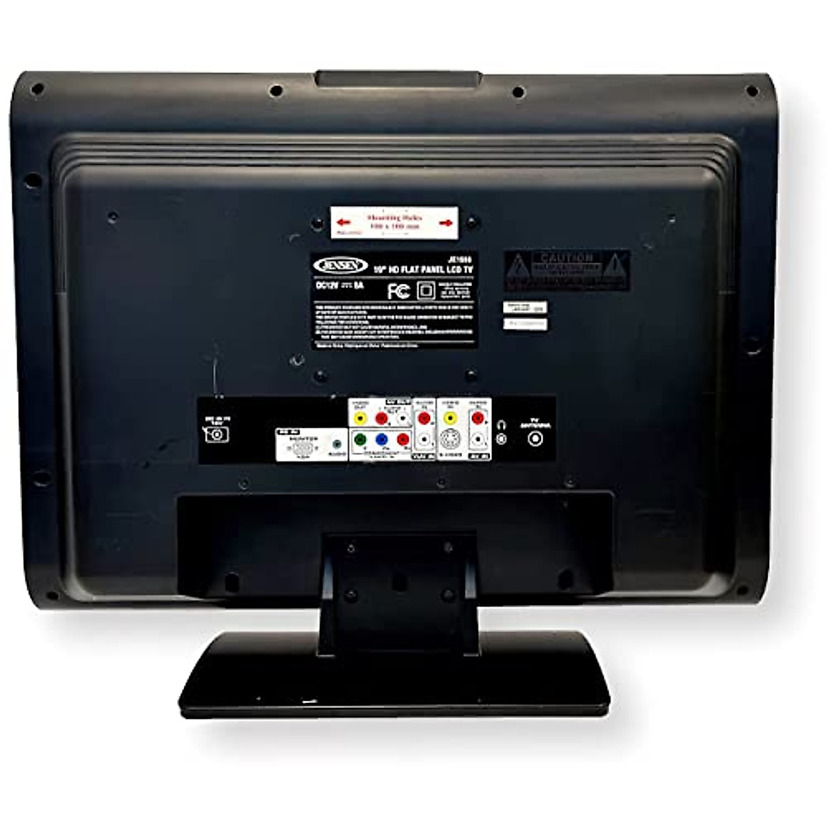 Jensen JE1908 HD 19" Flat Panel LCD TV; Wide Viewing Angles; High-Output Speakers; Metal Framed Interior; VGA and Component Video; Also Includes Aux, S-Video, TV, and Antenna in (Renewed)