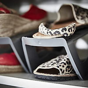 I-K-E-A MURVEL Shoe Organizer Rack Display Holder Stand Plastic Lightweight Gray, 4 Pack