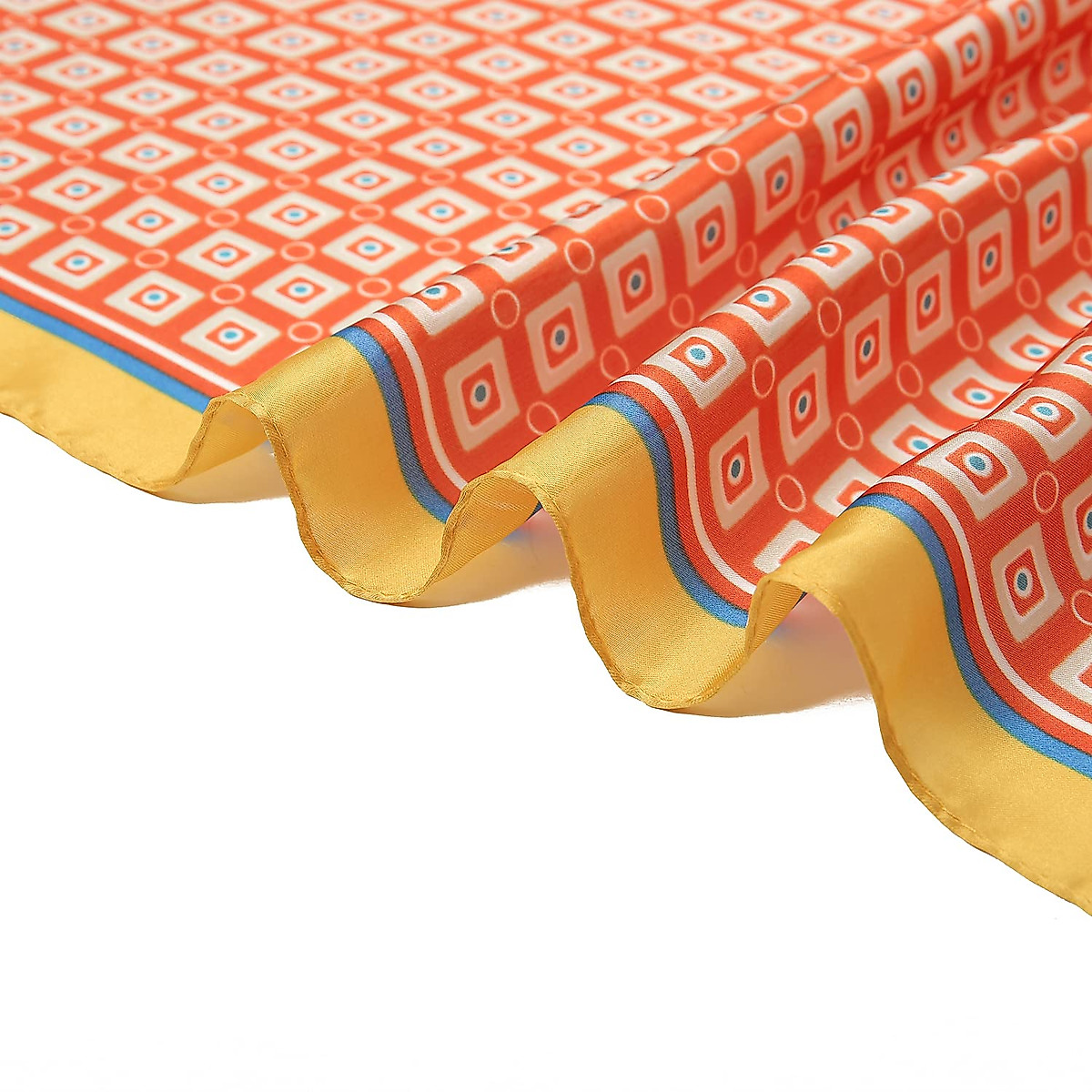 RIIQIICHY Head Scarf Like Silk Satin Hair Scarf for Women Sleeping Square Designer Bandana Check Scarf for Hair Wrapping at Night 27.5 Inch