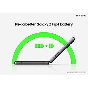 SAMSUNG Galaxy Z Flip 4 Cell Phone, Factory Unlocked Android Smartphone, 256GB, Flex Mode Galaxy Z Flip 4 Clear Cover with Ring