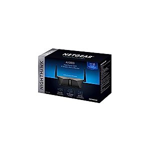 NETGEAR RAX35-100NAS Nighthawk AX3000 4 Stream Dual-Band Wi-Fi 6 Router