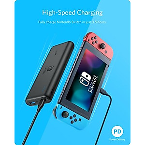 [Power Delivery] Anker PowerCore 20100 Nintendo Switch Edition, The Official 20100mAh Portable Charger for Nintendo Switch, for use with iPhone X/8, MacBook Pro, and More