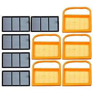Leopop 5 pcs TS420 Air Filter Sets for Stihl TS410 TS420 TS 420 TS 410 TS480i TS500i Replace 4238 141 0300 Parts Kit Engine Chainsaw with Spark Plug for Stihl Concrete Saw Stihl TS420 Air Filter Parts