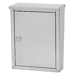 Architectural Mailboxes Regent Stainless Steel, Locking, Wall Mount Mailbox, 2507PS-10, Stainless Steel, Small Capacity