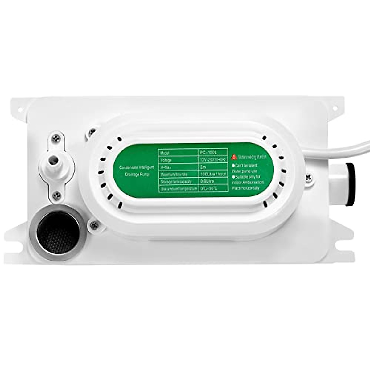 VEVOR Condensate Pump, 6.6 ft/2 m Lift, 110V Removal Drain Pump with 0.63 Qt/0.6 L Water Tank, 5W Automatic Condensation Pump with 100 L/H Flow, for Commercial Ice Makers of Different Types