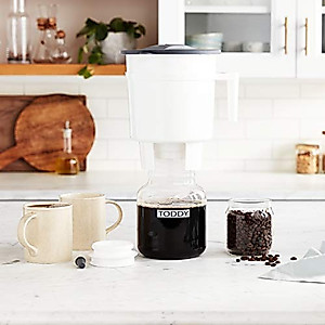 Toddy® Cold Brew System - Staycation Edition, white, 7.25 x 7.25 x 12.5 inches