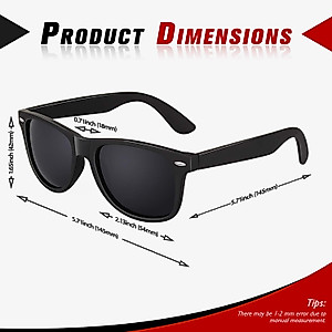 Sunier Sunglasses Men Women Polarized Blenders Eyewear 80's Retro Classic Square Frame Shades SR003