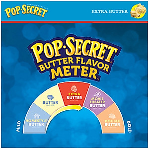 Pop Secret Popcorn, Extra Butter, 3.2 Oz Bags, 12 Ct