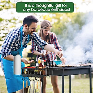 Fenghome Griddle Caddy for 28"/36" Blackstone Griddles, Space Saving Grill Caddy with Paper Tower and Knife Shelf, No Drill BBQ Griddle Accessories Storage Basket for Outdoor Grill