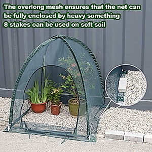 Pop up Gardening Net Cover,36x36x39 inch Pack of 2,Pest Guard Cover for Vegetables Fruits Durable Plant Gardening Net, Pop-Up Chicken Pen for Small Animals Outdoor Run and Pet Enclosure