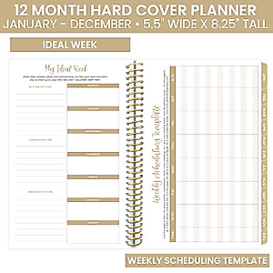 HARDCOVER bloom daily planners 2023 Calendar Year Day Planner (January 2023 - December 2023) - Passion/Goal Organizer - Monthly & Weekly Inspirational Agenda Book - 5.5" x 8.25" - Celestial