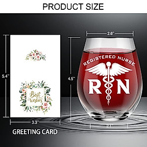 AGMDESIGN Funny Two Sided Good Day Bad Day Don't Even Ask RN Registered Nurse Wine Glass with Gift Box, Gift for Doctor, Medicine, Assistant, Physician, Nurse, Students, Graduation Gifts for Men Women