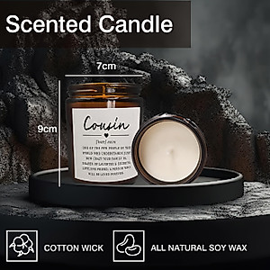 Mancheng-zi Cousin Gifts for Women Candles, Best Cousin Gifts for Women, Gifts for Cousins Female, Cousin Gifts from Cousin, Candle Gifts for Cousin, Cousin Definition Scented Candles