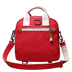 Mini Multi-Function Diaper Bag Tote Messenger Backpack-Red