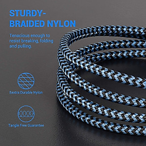 iPhone Charger, Sundix 3Pack 9ft Lightning Cable iPhone Charger Cable Nylon Braided Charging Cord Compatible iPhone 14/13/12/12Pro/12ProMax/11/11Pro/11Pro MAX/XS/XS MAX/XR/X/8/8Plus/7/7Plus and More