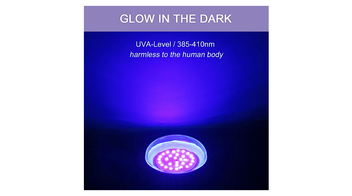 GREENIC LED UV Black Light Bulbs 15W for Glow Effects & Parties