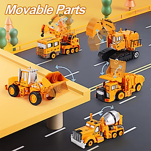 HOLYFUN 5 in 1 Transform Toys, Transform Construction Truck, Great Gift for 3 4 5 6 7 Years Old Kids, Boys and Girls