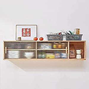 Jandson Plastic Stacking Baskets with Handle, Grey Basket, 4 Packs