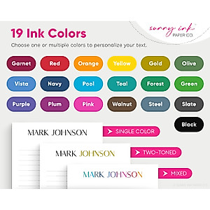 Personalized Custom Notepad - Office Business Professional Desk Writing Paper - Memo Scratch Legal Pad