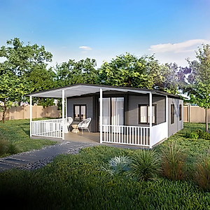 20Ft 30Ft 40Ft Light Steel Prefab Expandable Container House Portable Mobile Home Portable House to Live in with Terrace