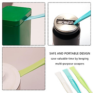 6 PCS Plastic Scraper Tool, Cleaning Scraper Tool Kitchen Perfect for Removing Stickers and Labels, Opener, Multipurpose Stiff Scraper Cleaning Gum Scraper Tool
