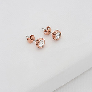 Ted Baker Sinaa Crystal Stud Earrings - Silver or Rose Gold Tone Options
