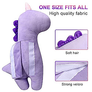 Farochy Unicorn Seat Belt Pillow Kids Cover, Vehicle Shoulder Pads, Car Seatbelt Cushion for Kids, Strap Pillows Animal Travel (Purple)