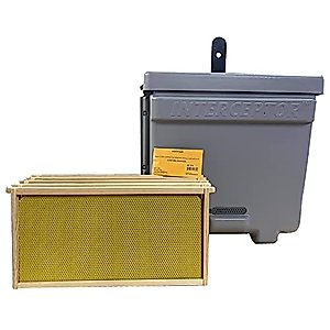 Honeybee Swarm Trap-THE INTERCEPTOR PRO Complete Kit ASSEMBLED With Frames, Foundation, Lure & REAL Beeswax Coating (also includes tree strap & hooks)