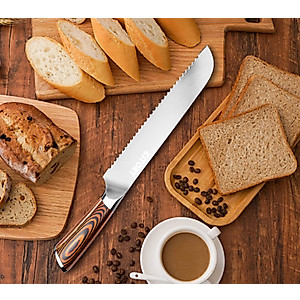 Kitory Bread Knife 8" Serrated Slicing Knife, Ultra Sharp Bread Cutting Knife, Cake Knife Bread Cutter with German High Carbon Stainless Steel Blade&Ergonomic Handle, 2023 Gifts