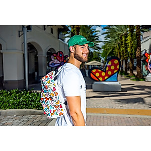 BRITTO Romero Vegan Leather Large Backpack, Hearts