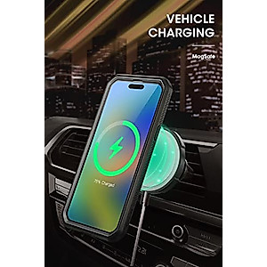 SUPCASE Unicorn Beetle Pro Mag Case for iPhone 14 Pro Max 6.7", Compatible with MagSafe Full Body Rugged Case with Built-in Screen Protector & Kickstand & Belt-Clip (Black)