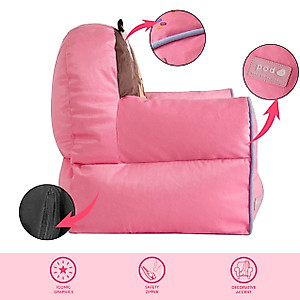 Idea Nuova Gabby's Dollhouse Themed Soft and Comfortable Bean Bag Sofa Chair for Kids