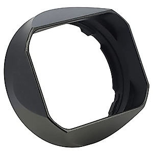 Haoge Lens Hood Metal Square Bayonet for Fujifilm XF35mmF2 R WR, XF23mmF2 R WR XC 35mm F2, Fuji 35mm F2, 23mm F2 Lens Hood, with Metal Front Cap, Replaces Fujifilm LH-XF35-2 LH XF35 2 Hood Shade