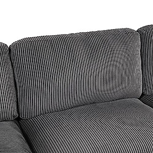 ERYE Oversized Modular Sectional Sofa Couch with Movable Ottoman Can be Freely Combined into Sofabed,L-Shaped & U-Shaped,Low Back Corner Sectional&Couch for Home Apartment Living Room