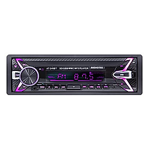 Audiotek AT-249BT Single Din Digital Media Player Stereo Receiver 200W with Bluetooth/USB/FM / MP3 - Built-in Wireless Technology for Hands-Free Talking and Audio Streaming