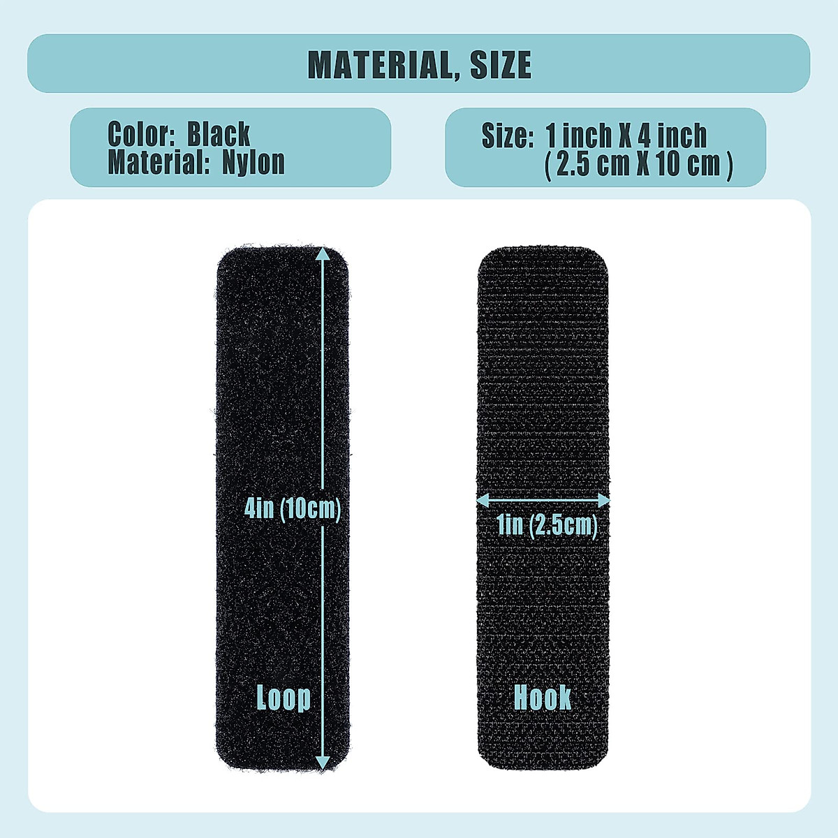 15 Sets 1x4 inch Strips with Adhesive,Heavy Duty Hook and Loop Tape,Carpet Tape,Rug Tape,Strength Backing,Fixing Installing Tape,Wall Hanging No Perforation,Fabric,Couch,Industrial,Office,Household