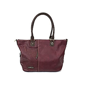 Chala Group Chala German Shepherd Laser Cut Large Crossbody Tote Shoulder Handbag, Dog Mom (Plum)