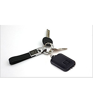 Jackie 2 Pcs Emergency 3 LED Torch Flashlight Key Fob Solar Energy Power Keychain Lamp Light - Black