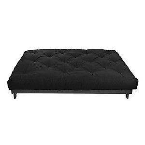 Trupedic Poly Solid Full Futon Mattress, 10-inch, Black