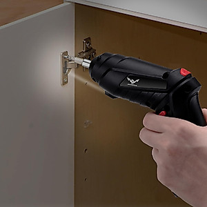 JENABOM 8 in 1 Electric Screwdriver, 3.6V Cordless Drill Screwdriver Rechargeable, 3.5N·m Max Torque Electric Screw Gun with 6 Accessory Kit, Micro USB, Front LED Light, Easy for Small Home Projects