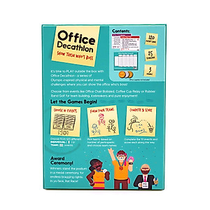 Office Decathlon Game by Gray Matters Games, Office Game for Coworkers, Olympic-Inspired Team Building Game for Work with Fun Ice Breaker Activities
