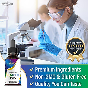 NEW AGE Hemp Oil - All Natural Grown and Made in The USA! (5000 (Pack of 2))